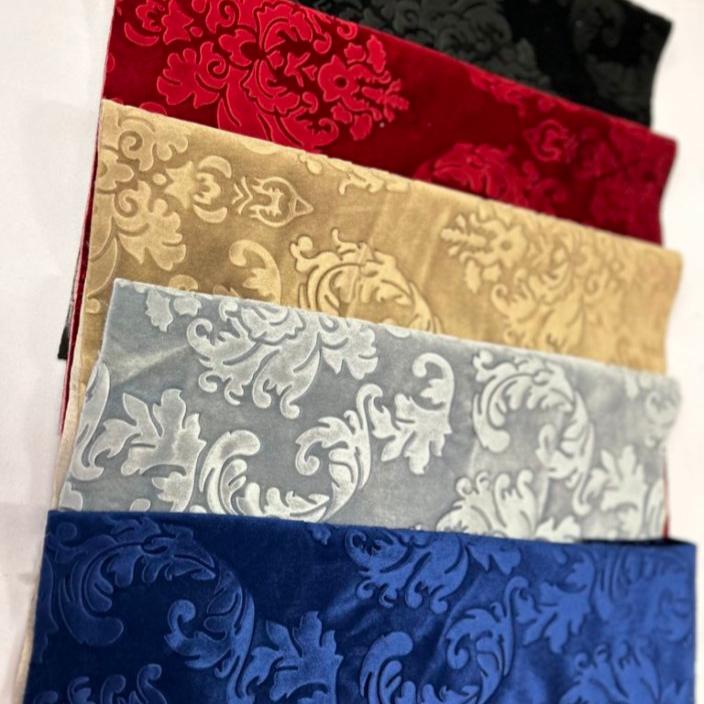 Embossed Damask Velvet | Adhesive Velvet | New Star Fabrics | New Star ...