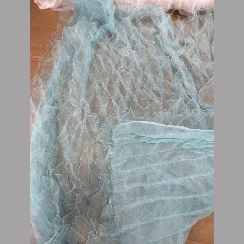Ruffle Organza Fabric by the Yard – Voluminous, Sheer & Elegant for Ba ...